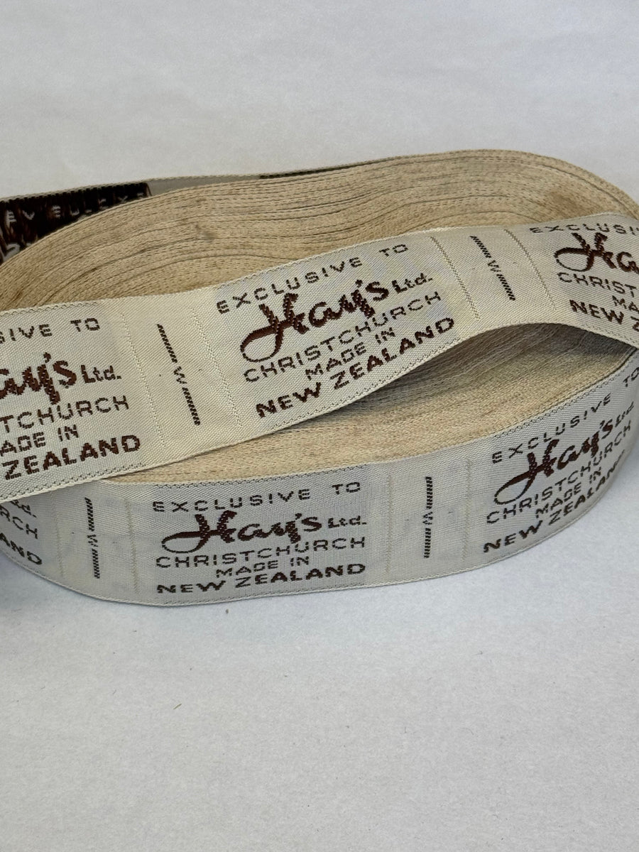 Vintage New Zealand Clothing Label Hay's Ltd - Sold By The Metre ...
